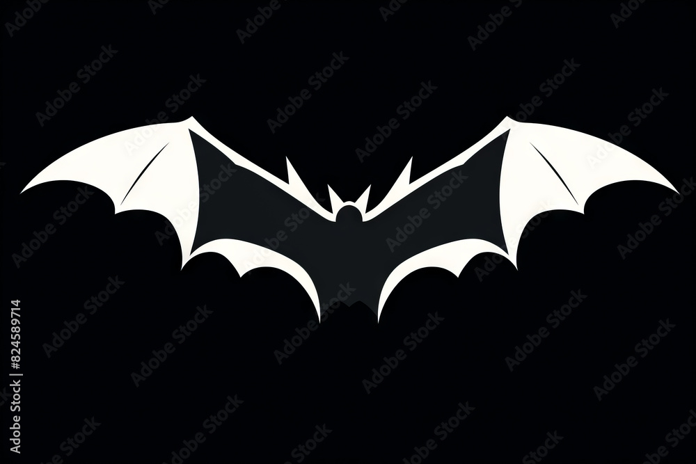 Bat symbol is shown in the dark night sky with black background. Stock ...