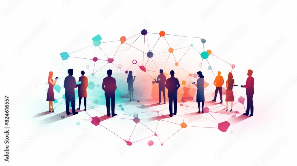 connecting people icon business network logo social networking ...