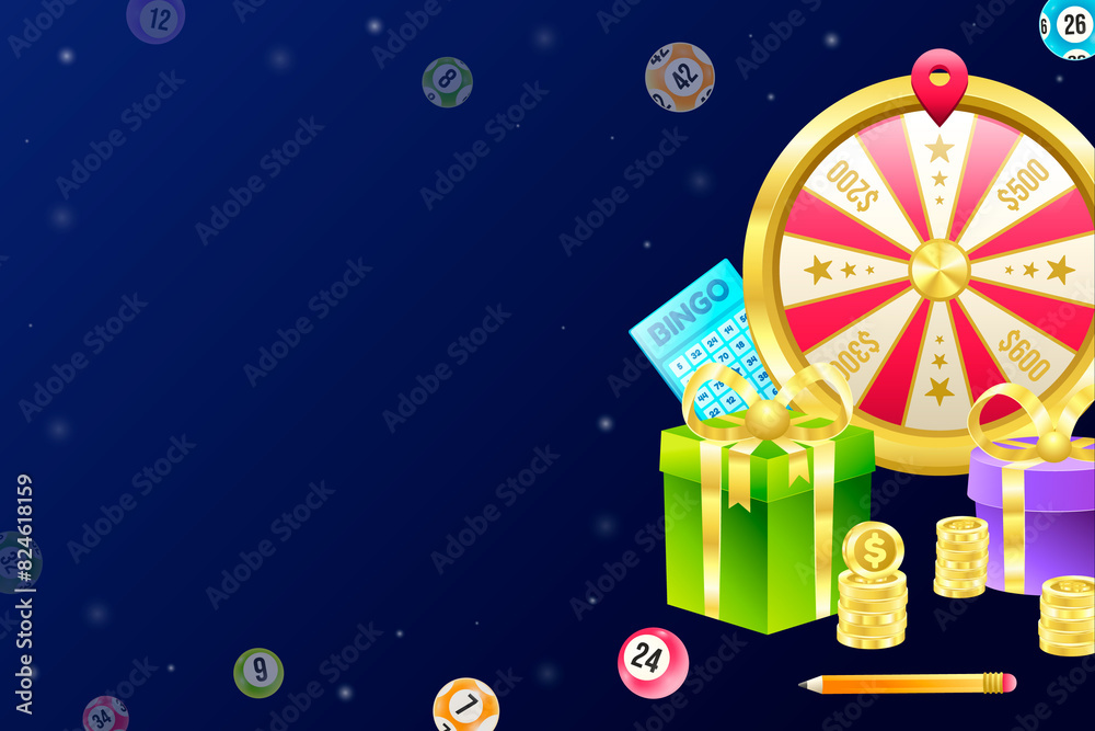 Isometric cartoon bingo game background Stock Illustration | Adobe Stock