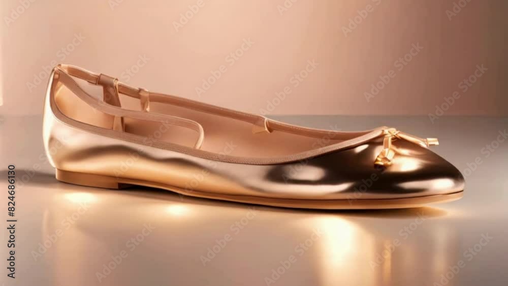 The ballet flats were highlighted by a spotlight, slowly turning to ...