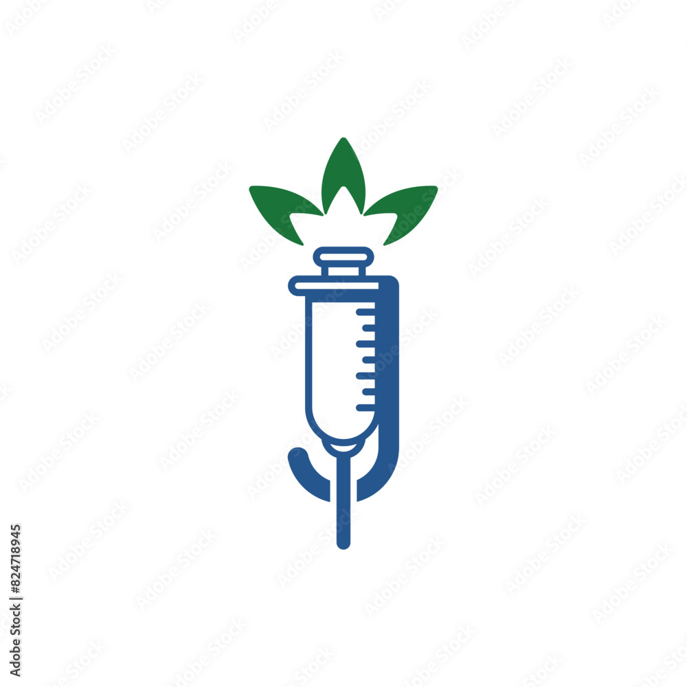 Simple and modern letter J syringe logo vector, suitable for health and ...