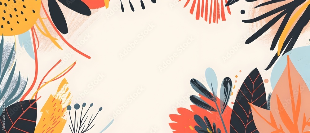 Vibrant Geometric Abstract Border Frame for Employee Appreciation Day ...