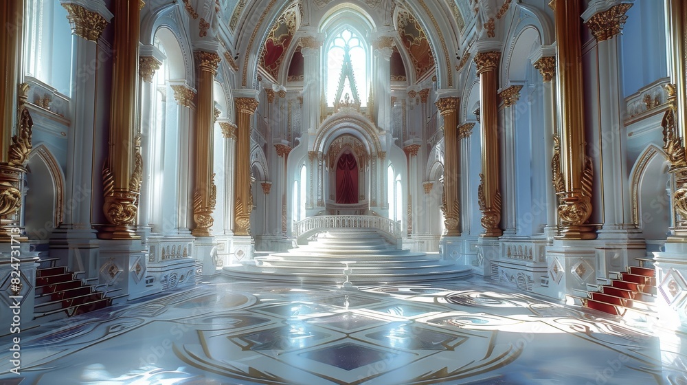 A castle interior, interior, Fairy tale, castle. Generative AI. Stock ...