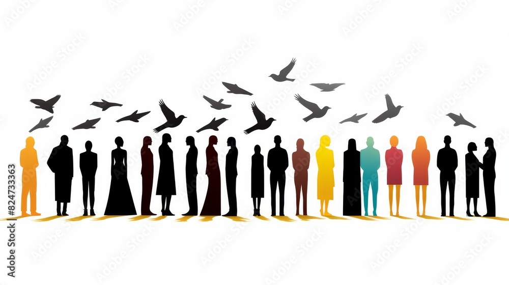 Inclusive social and diversity concept. Vector flat illustration set ... Inclusive social and diversity concept. Vector flat illustration set ...