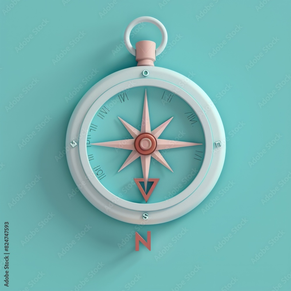 Financial Planning Compass Icon Design a 3D compass with financial ...