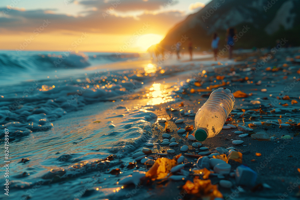 A beach cleanup event mobilizing volunteers to collect and recycle ...