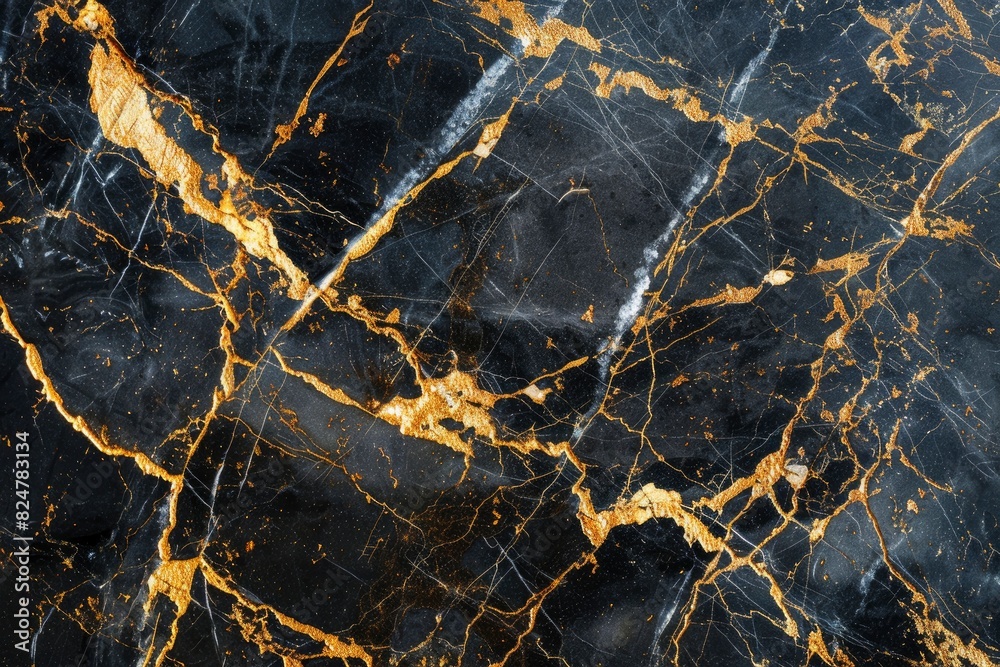 black marble with golden veins, Black marbel natural pattern for ...