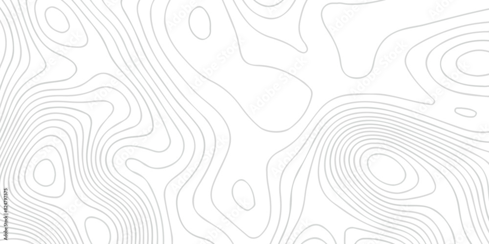 Black and white topography contour lines map isolated on white ...