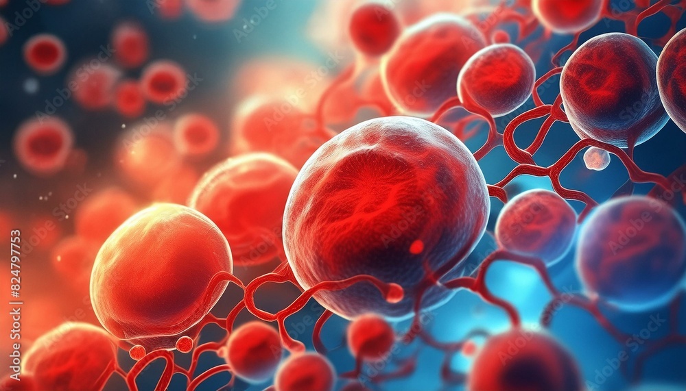 red blood cells Red blood cells 3D rendered image of red blood cells ...