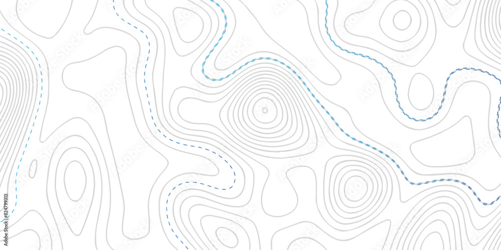 Black and white topography contour lines map isolated on white ...
