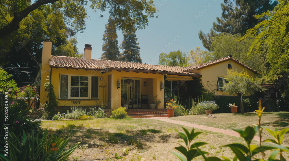 A bright, sunny day in June, and the exterior of a 1920s craftsman ...