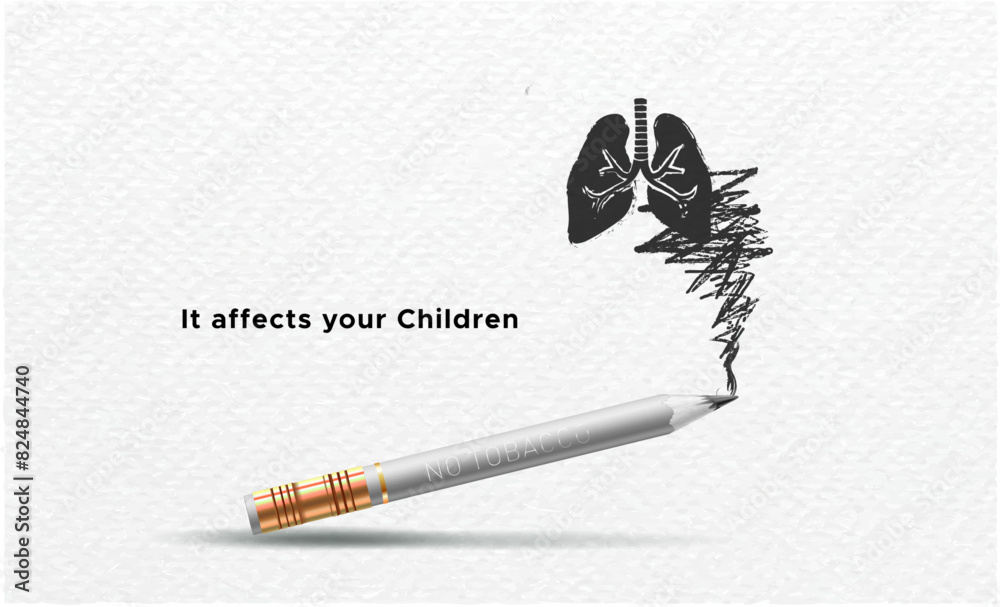 World No Tobacco Day or World Anti Tobacco Day awareness. Stop Quit ...