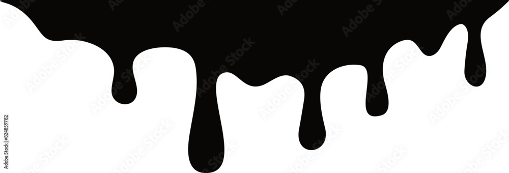 Paint dripping flat. Dripping liquid. Paint flow. Current paint, stains ...