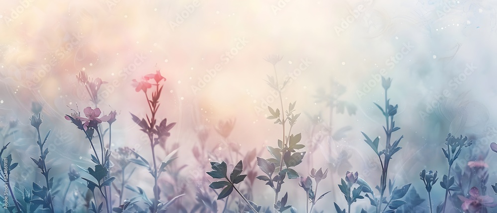 Ethereal Doodle Page Print Border Design with Blank Space for Mock Up ...