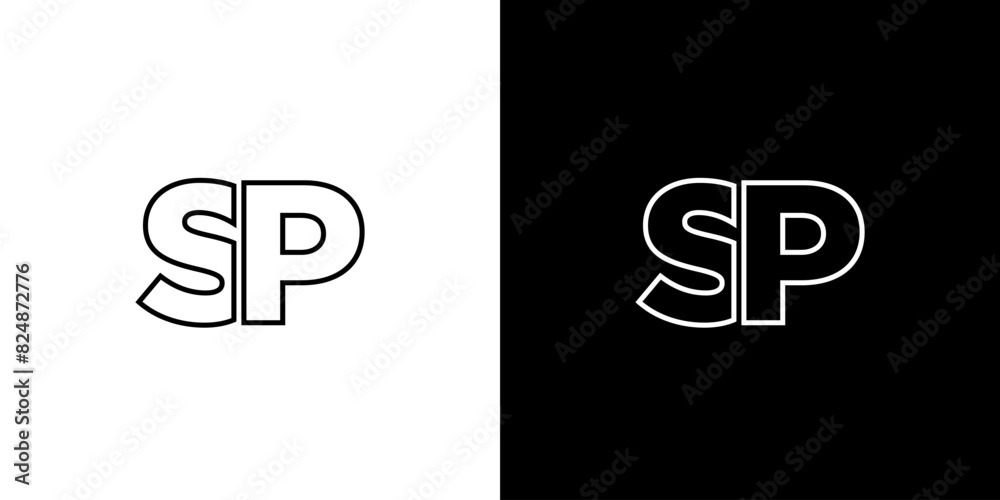 Letter S and P, SP logo design template. Minimal monogram initial based ...