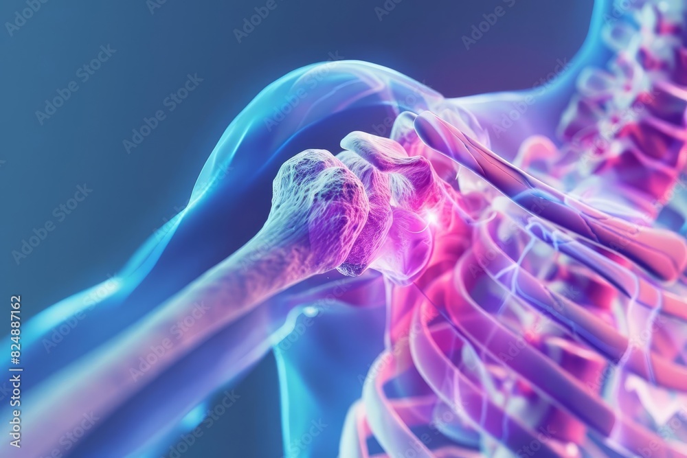 painful shoulder joints anatomy with frozen shoulder and impingement ...