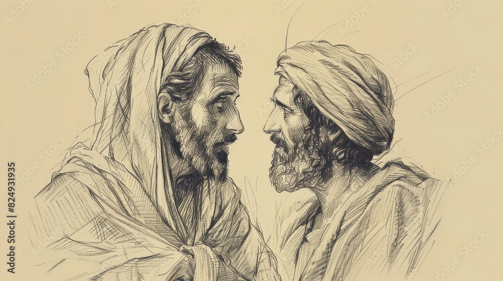 Biblical Illustration of Jesus' Parable of the Rich Man, Ideal for ...