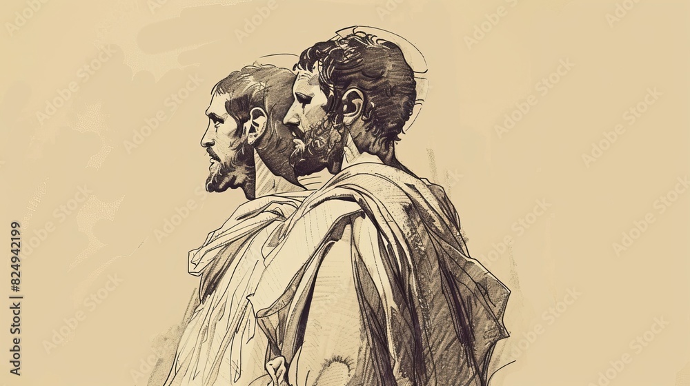 Jesus' Lesson on Render Unto Caesar, Biblical Illustration of Authority ...
