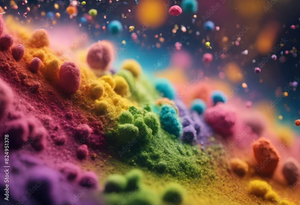 Mold, beautiful groups of colorful fungi, fungal dispersion, spore ...