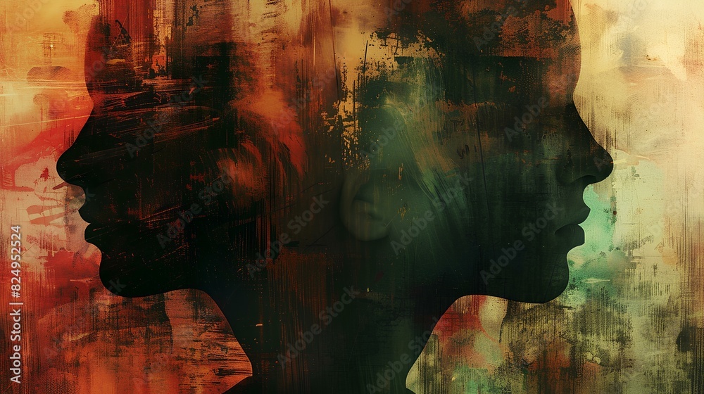 A symbolic representation of bipolar disorder with a double-faced ...