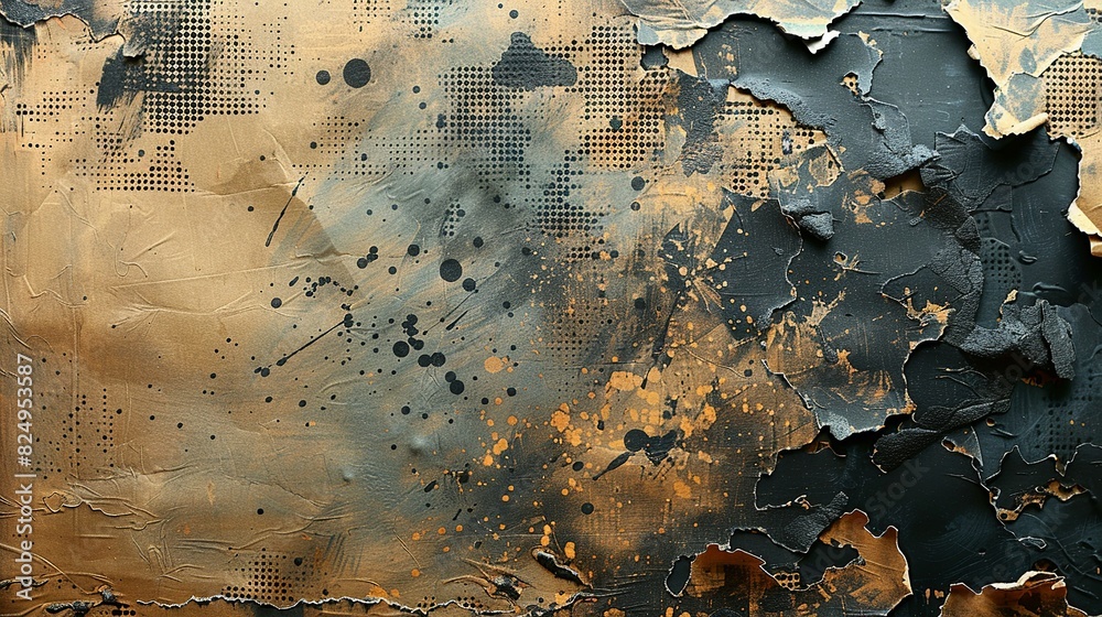Textures illustration An artistic close-up of an old paper surface with ...