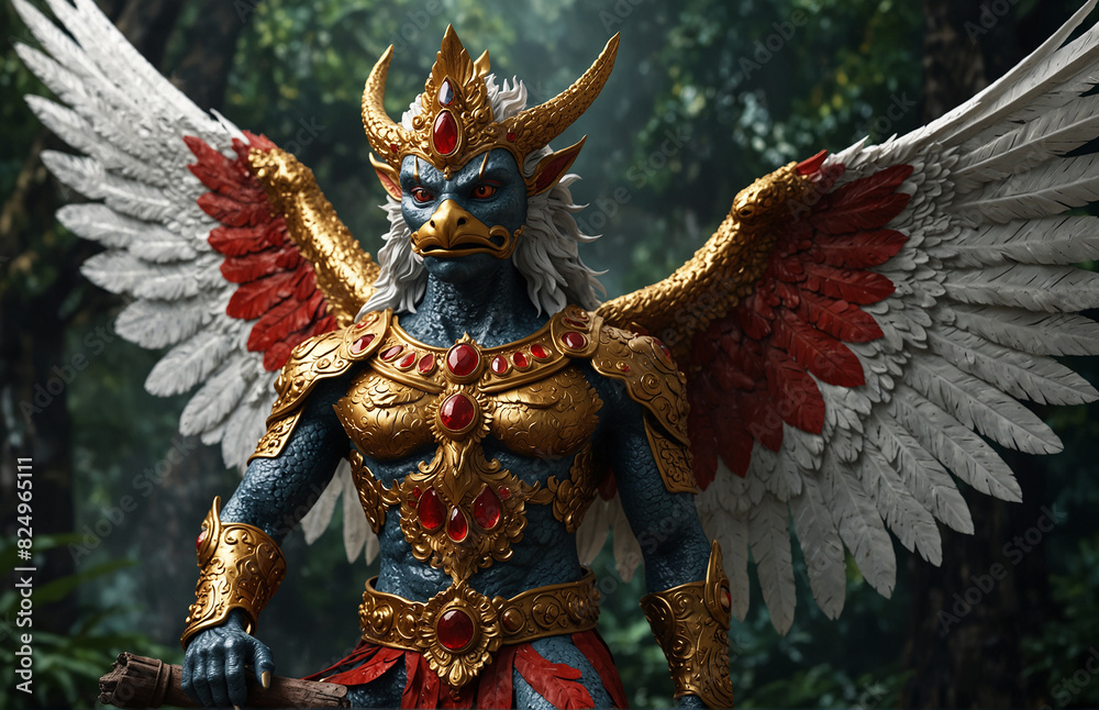 Garuda is a mythical bird-like creature in Indonesian mythology, often ...
