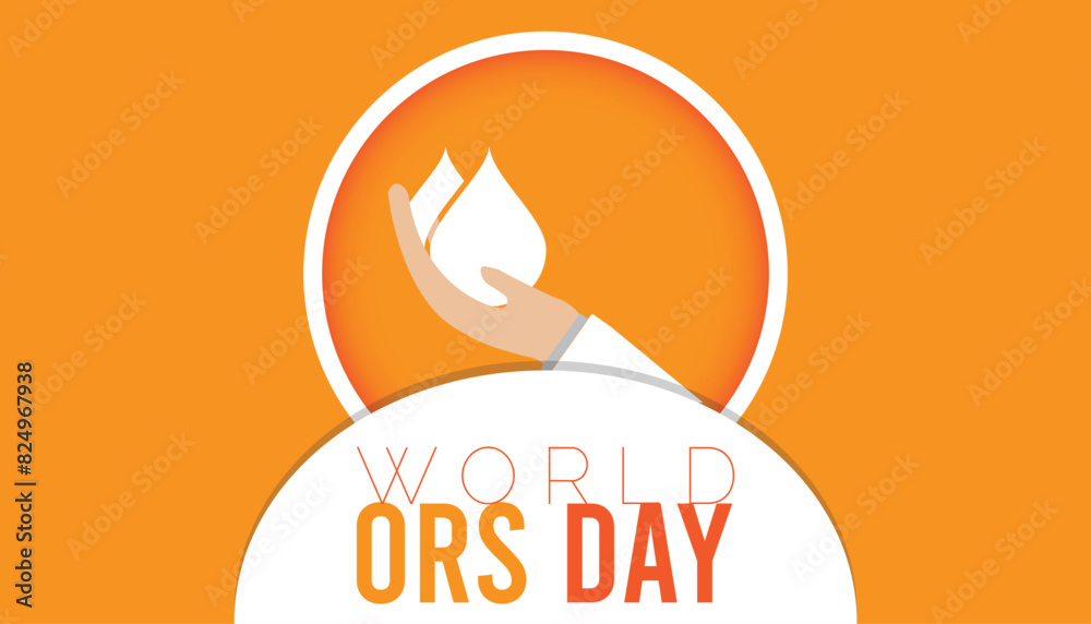 World ORS day every year in July. Template for background, banner, card ...