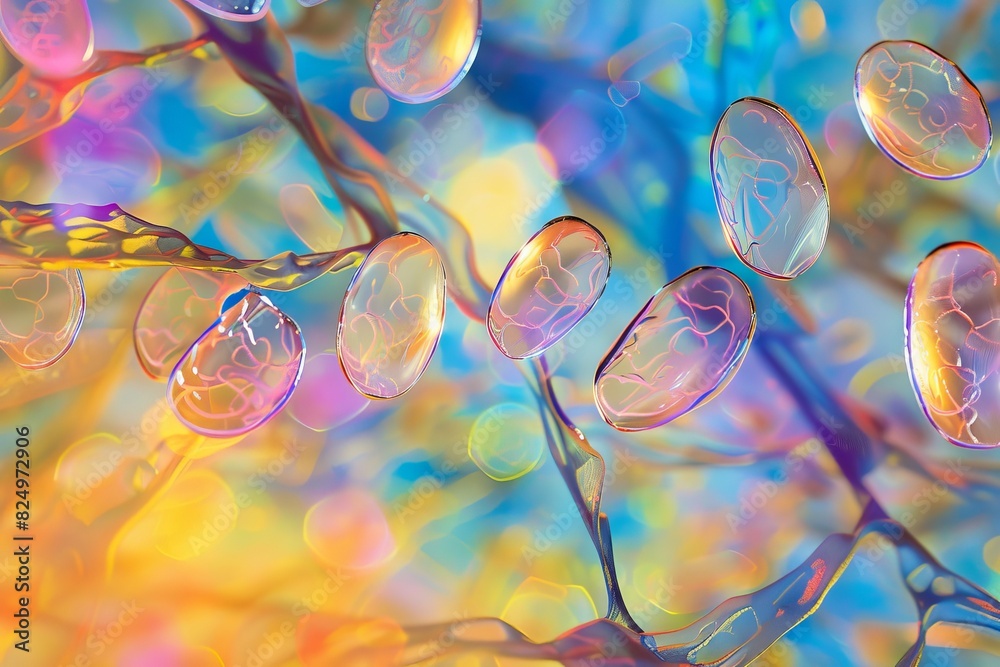 Ethereal landscapes evoking the microscopic world of Bifidobacterium ...