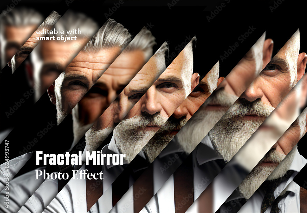 Fractal Mirror Effect Stock Template | Adobe Stock