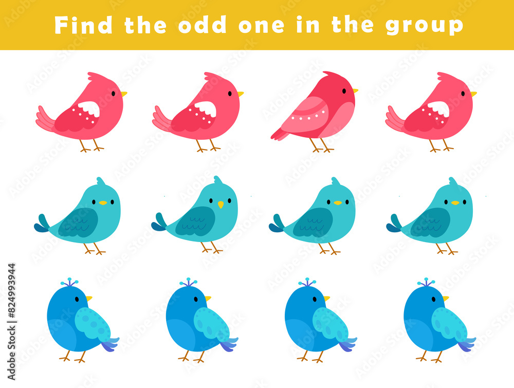 Find the odd one out for toddlers. Spot the difference for kids ...