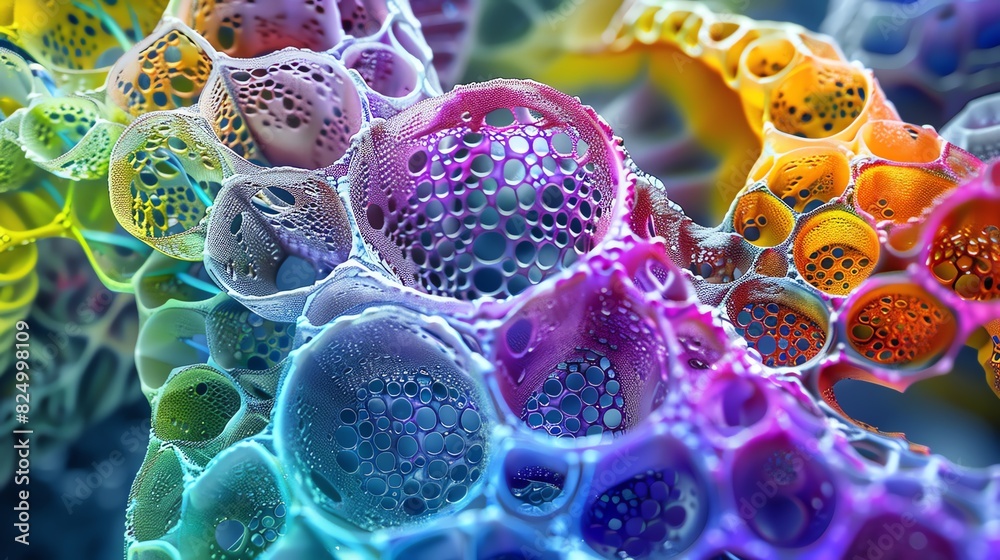 7. High definition microscopic image of a plant cell, capturing the ...