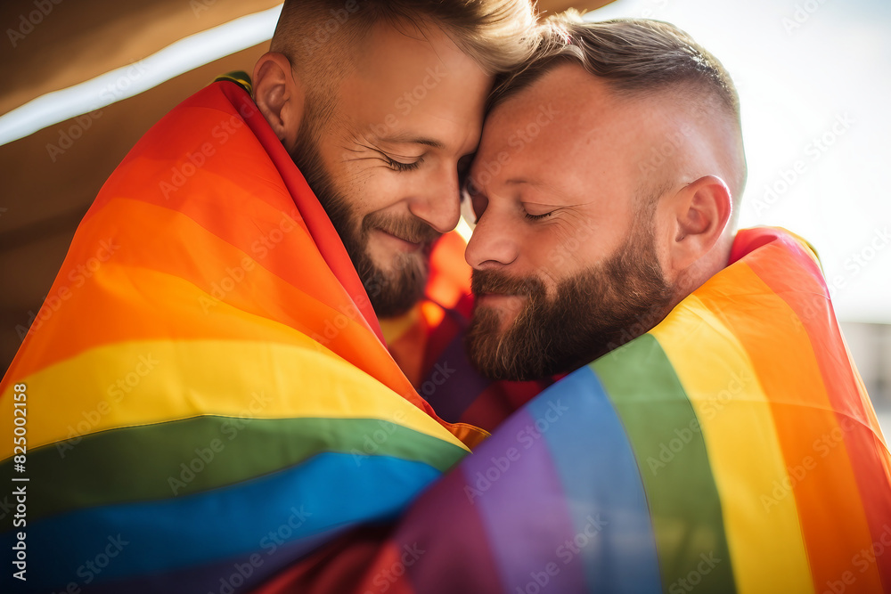 Nonformal stylish gay person on gay pride month holiday made by ...
