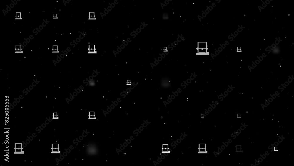 Template animation of evenly spaced 3D printer symbols of different ...