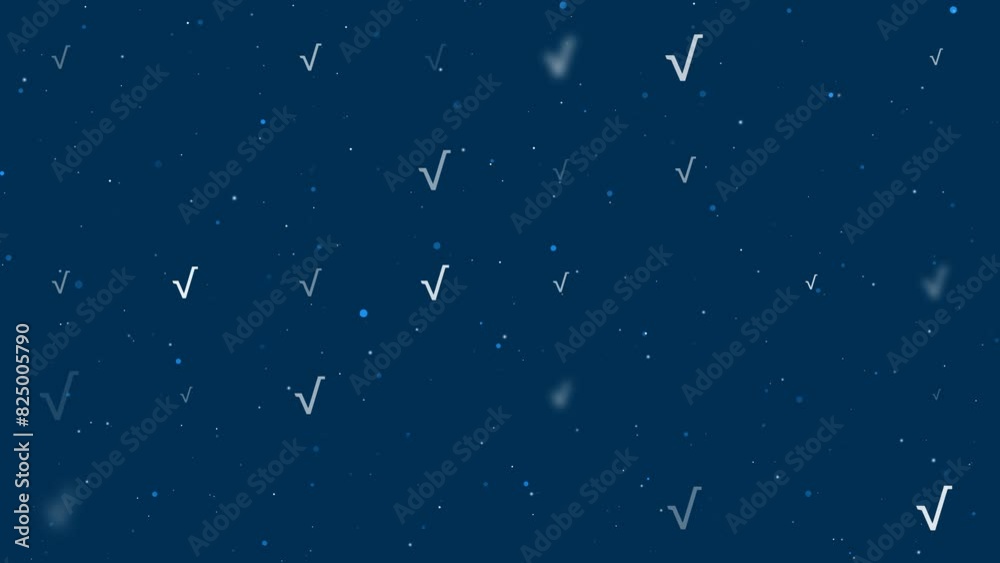 Template animation of evenly spaced square root symbols of different ...