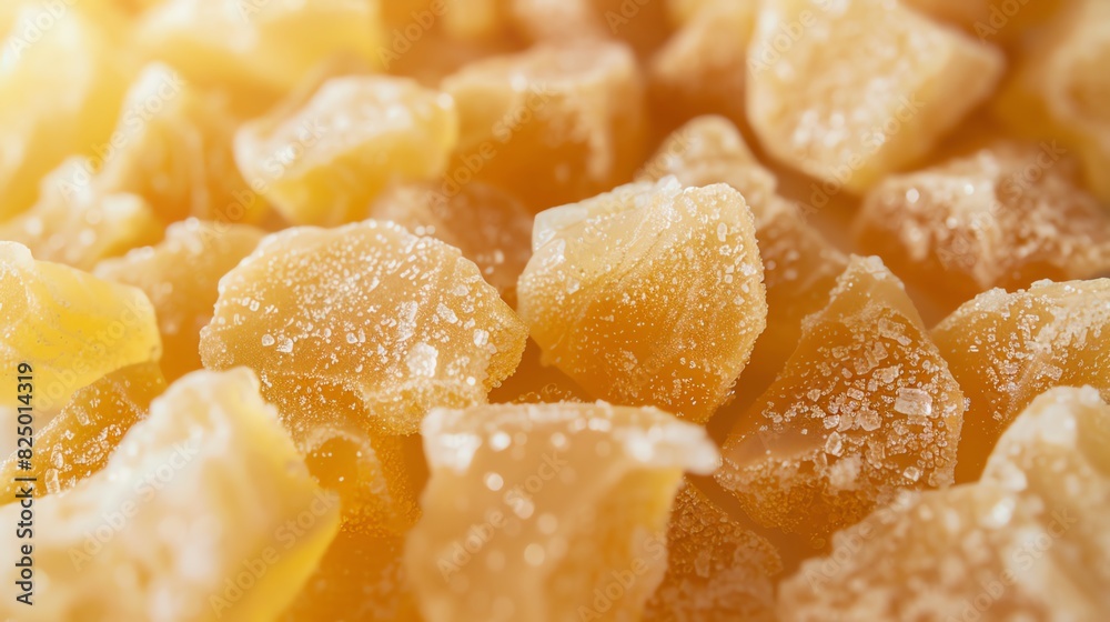 13. Stock image of crystallized ginger, capturing the sugary crystals ...