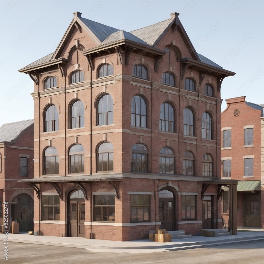 Architectural Design of a wagon freight station in the 1880s with a ...