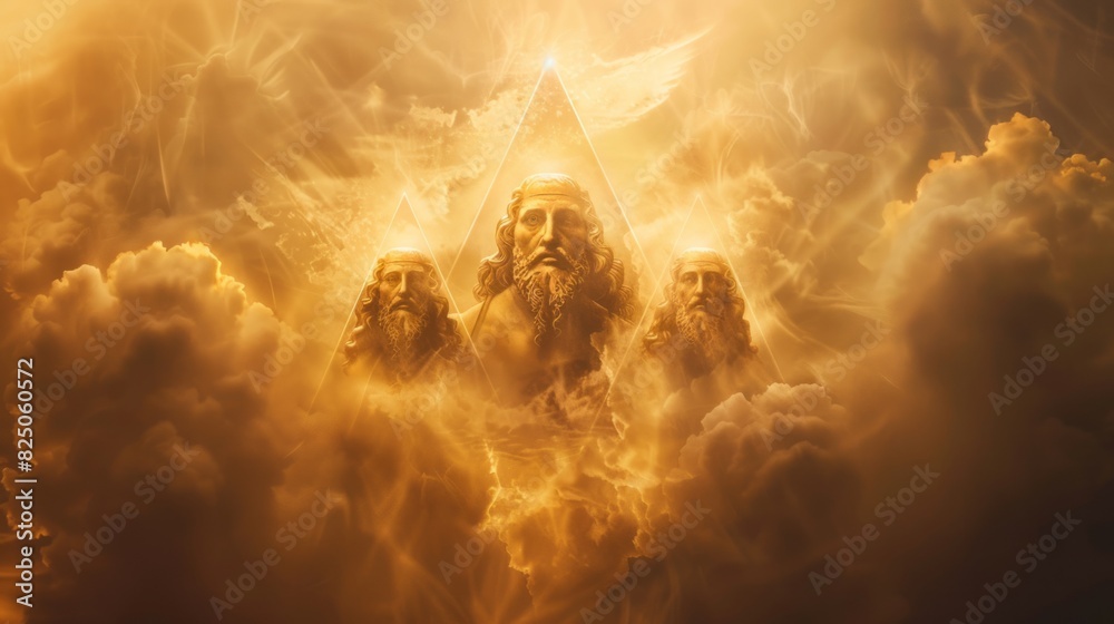 trinity sunday background concept. holy spirits. with copy space ...