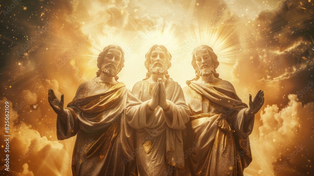 trinity sunday background concept. holy spirits. with copy space ...