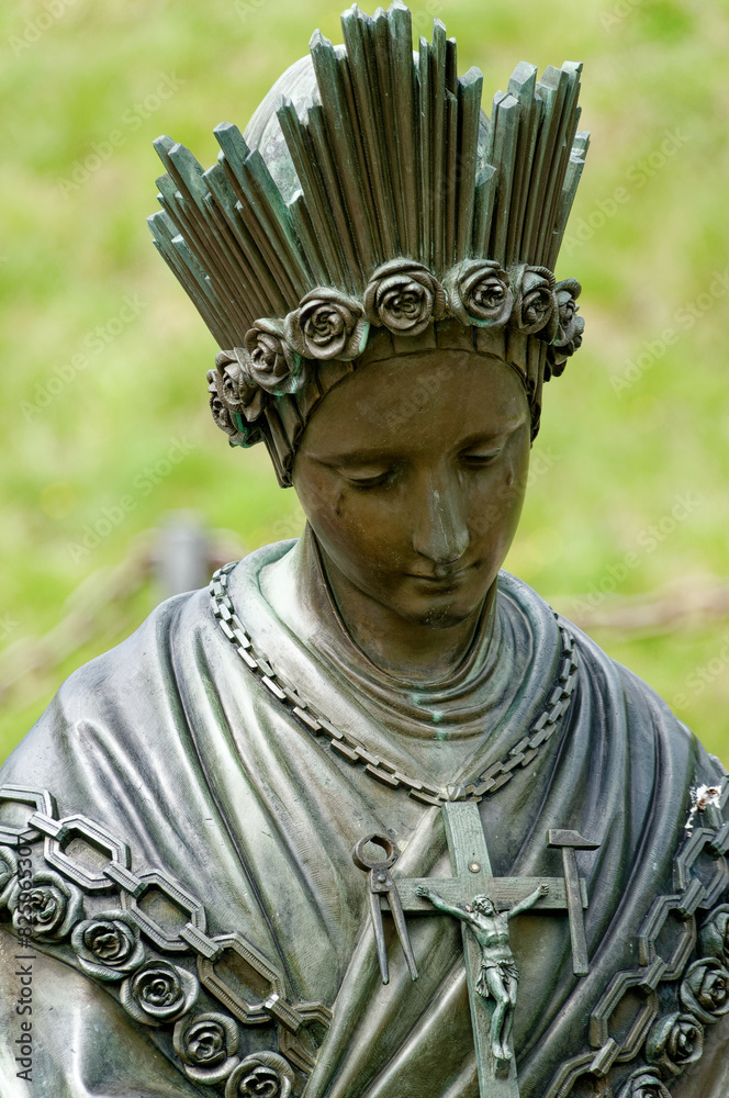 Statue of Our Lady of La Salette. Sanctuary Notre-Dame de La Salette ...