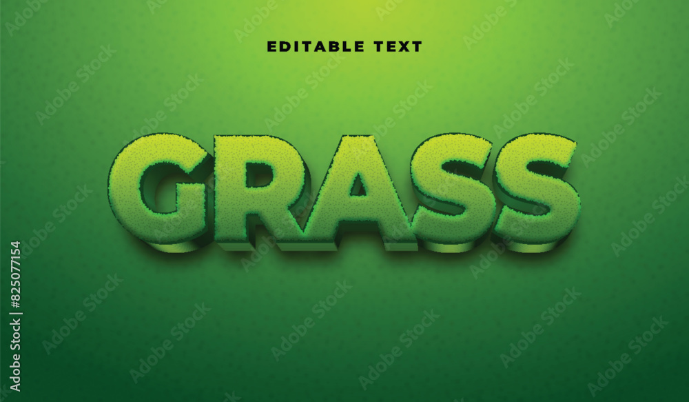 3d green text with emboss and grass effect with green background Stock ...