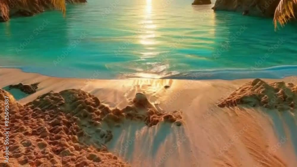 A stunningly realistic beach scene in 4K Ultra HD, with crystal clear ...