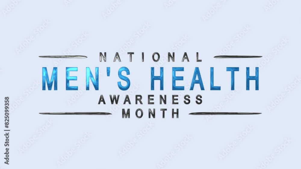 National Men's Health Awareness Month Text Animation. Great for Men's ...