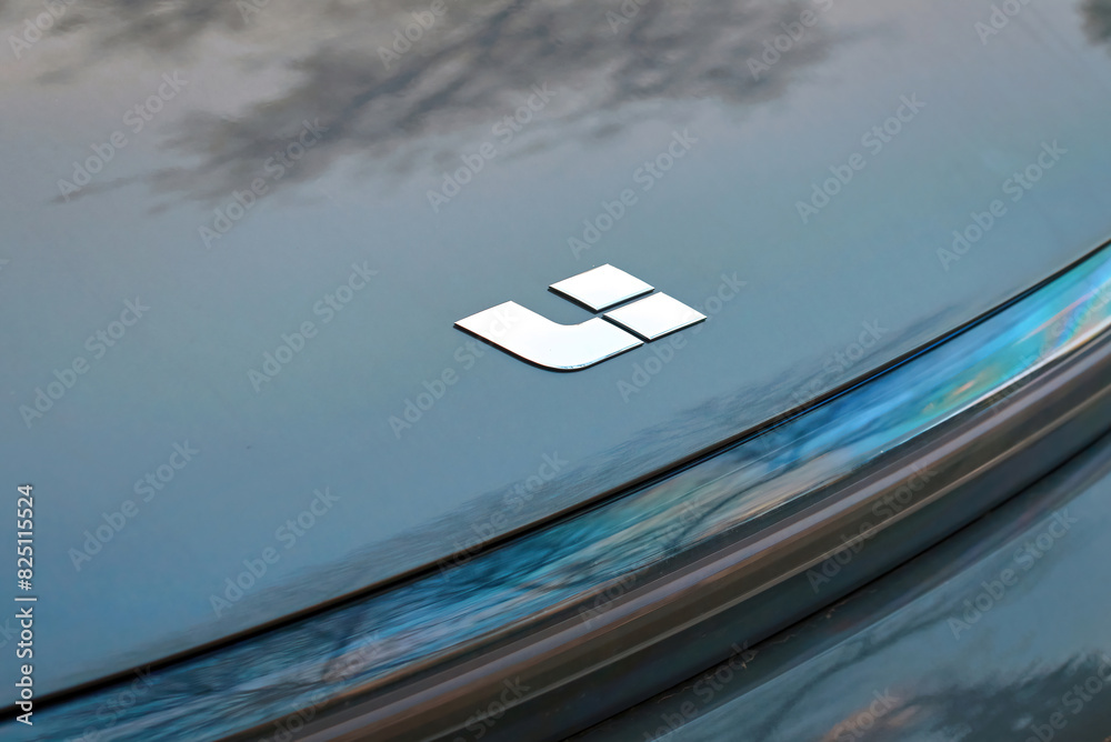 Minsk, Belarus. Apr 26, 2024. Li Auto, LiXiang detail logo. Close-up of ...