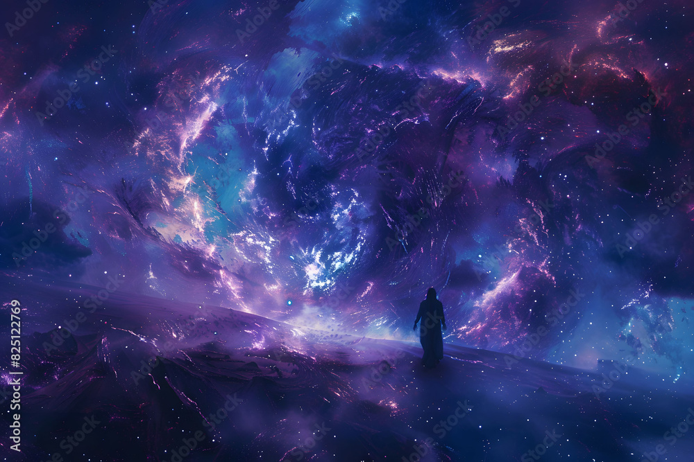 Dark purple blue tone in to the void background. Feeling blue void ...