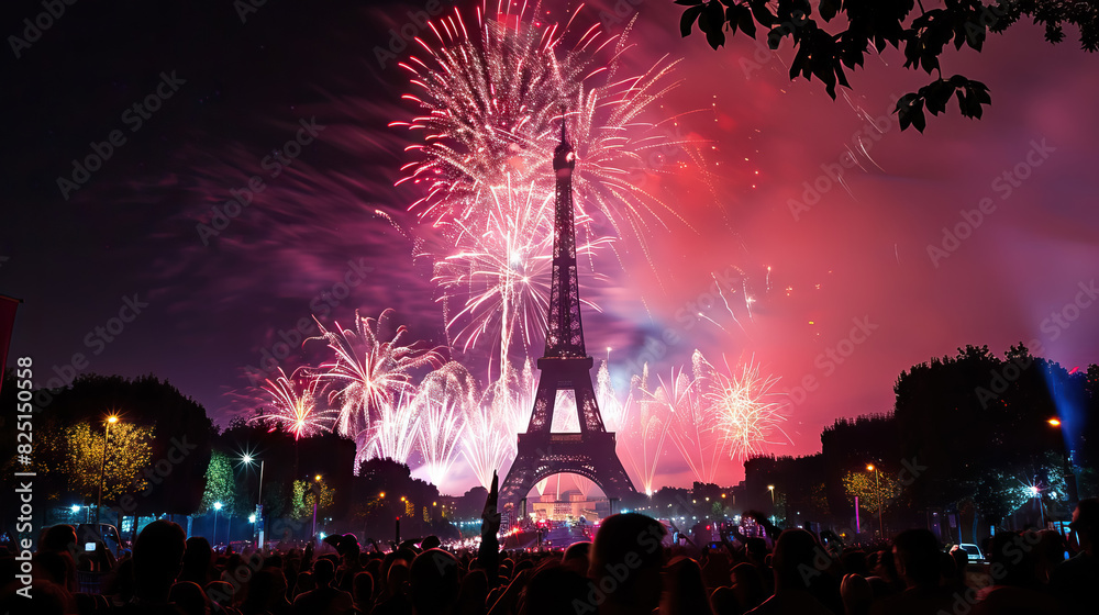 Fête Nationale (National Day) celebrations with fireworks, parades, and ...
