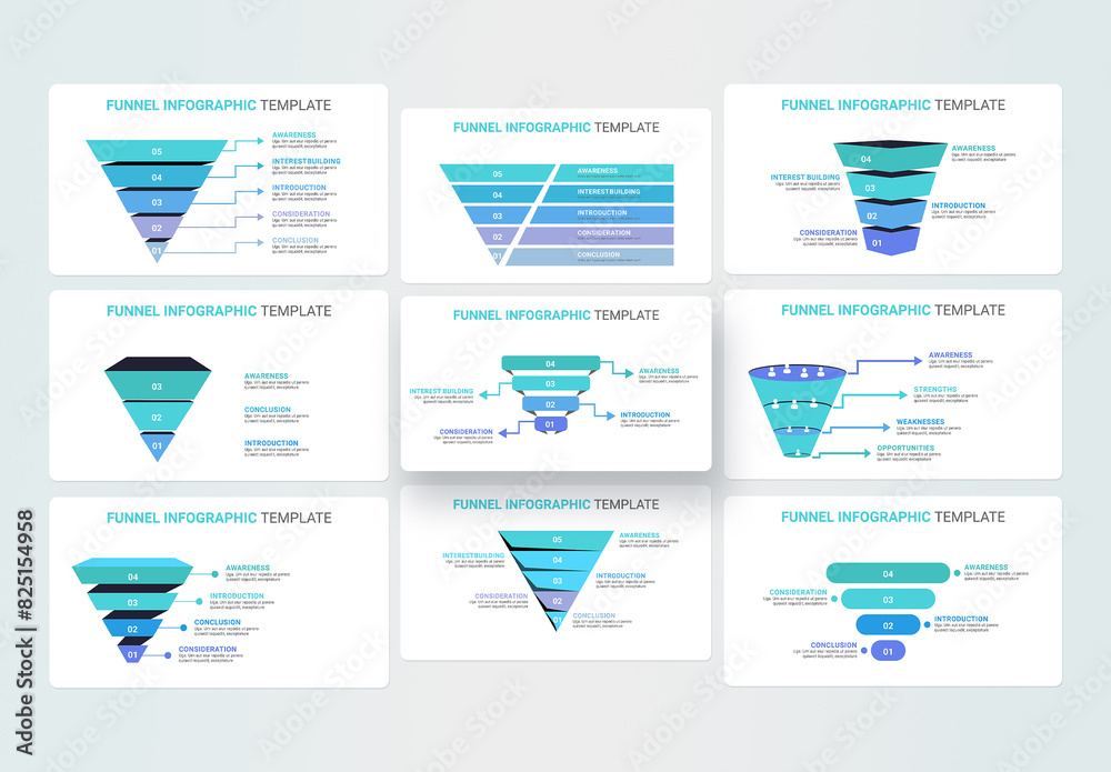 Funnel Infographic Template Stock Template | Adobe Stock