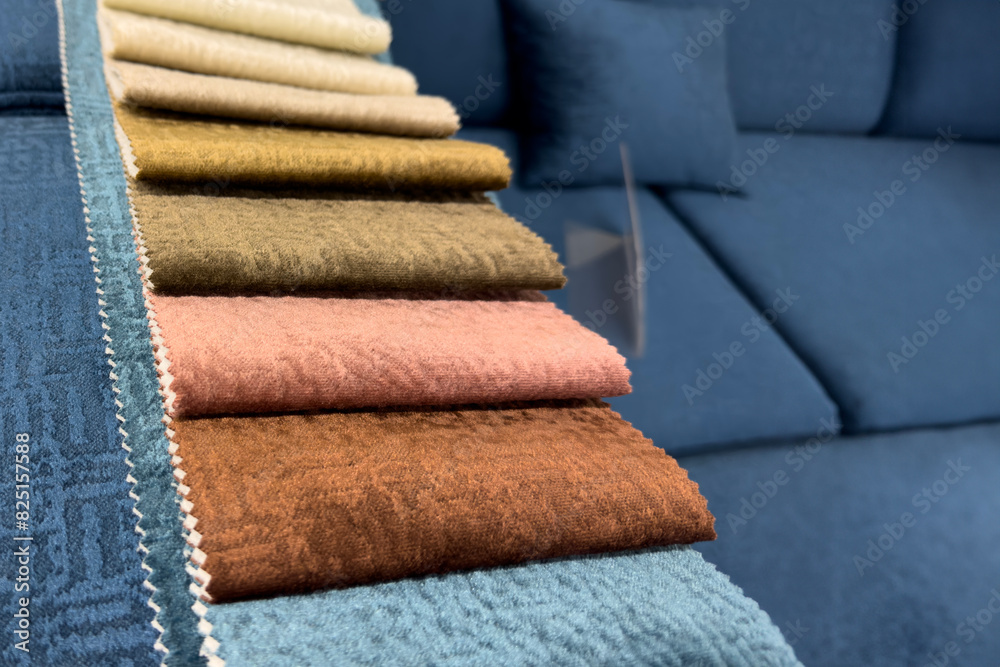 samples of material for upholstery of upholstered furniture. Samples ...