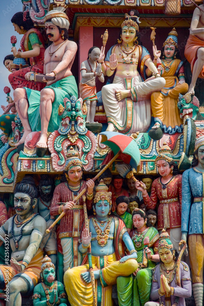 The gopuram at the Sri Mariamman Hindu Temple on South Bridge Road in ...