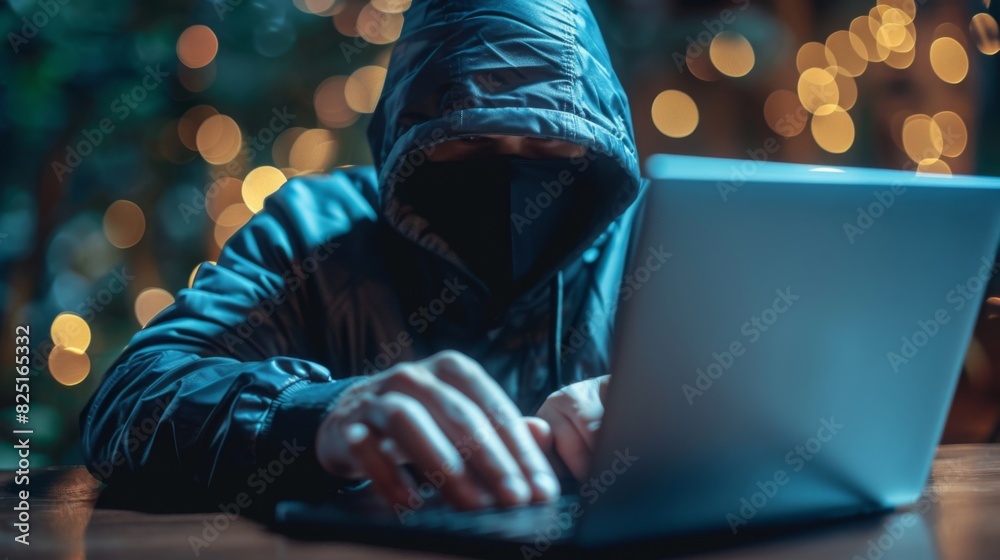 Illustrate a gang of identity thieves stealing personal information ...