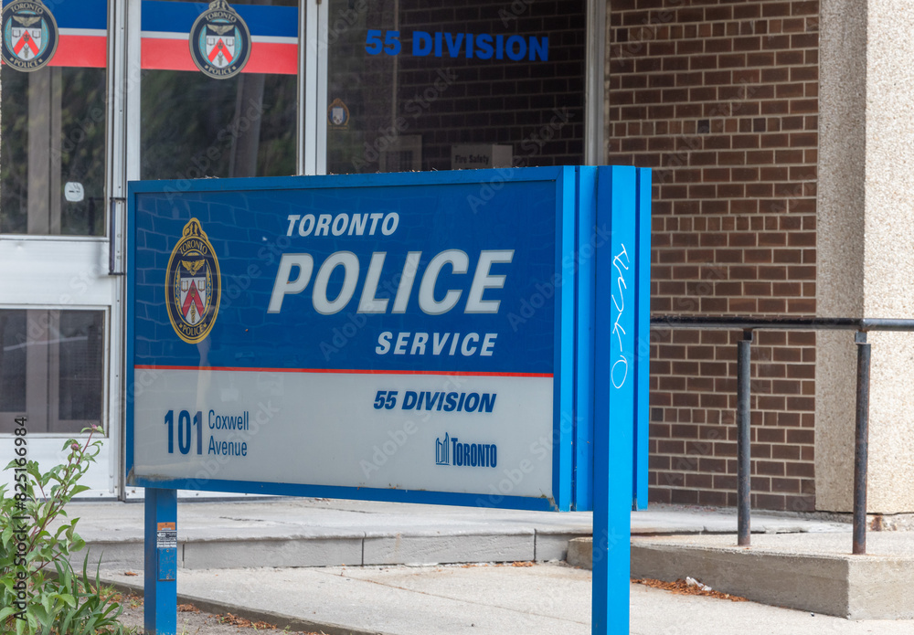 Toronto Canada, May 22, 2024; The logo of the Toronto Police Service 55 ...